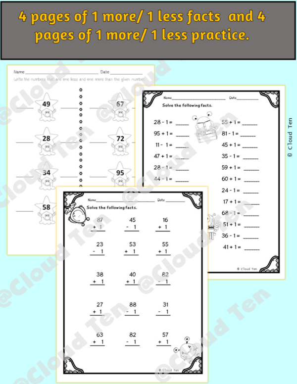 Ten more, ten less, one more, one less | Made By Teachers
