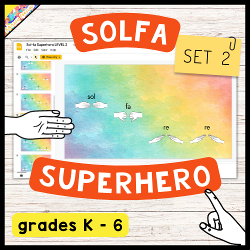 Solfa Superhero Sign and Sing! Curwen Solfege Music Activity, for Band ...