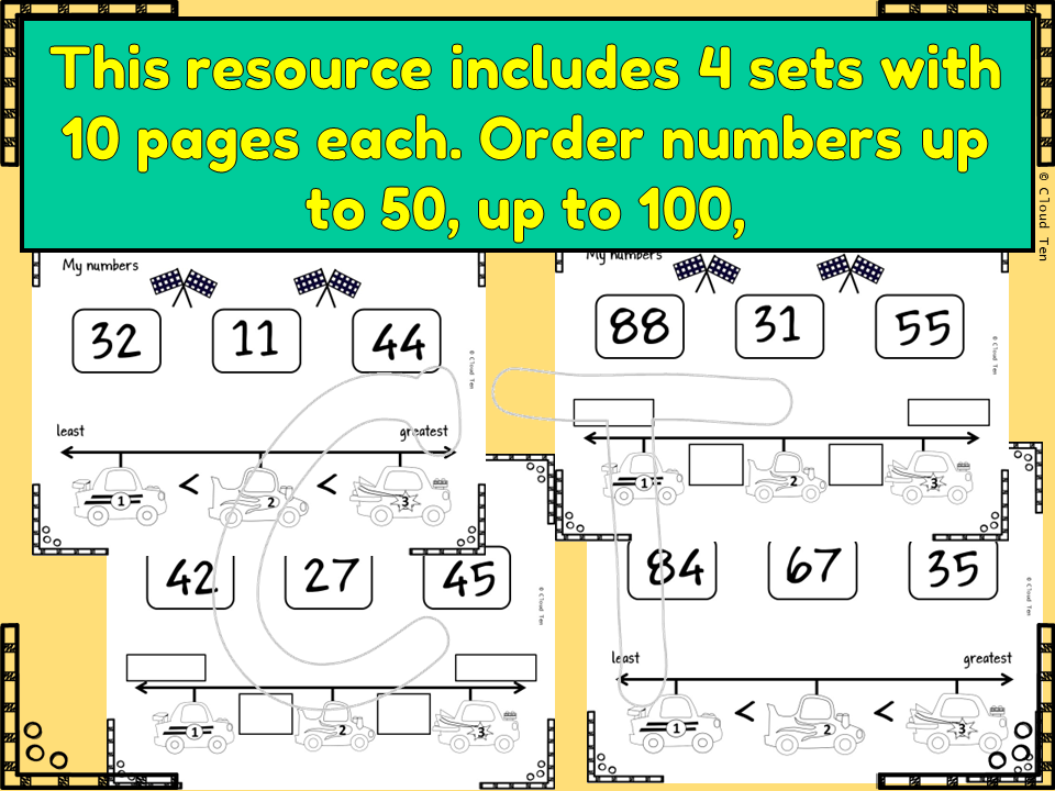 Order numbers on an open number line | Made By Teachers