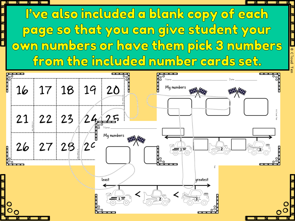 Order numbers on an open number line | Made By Teachers