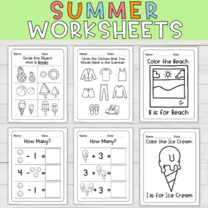 Summer Worksheet Bundle for Preschool and Kindergarten | Made By Teachers