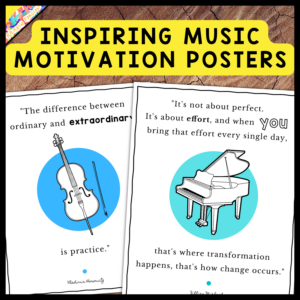 Motivational Music Practice Posters for Music Band Classroom Decor ...