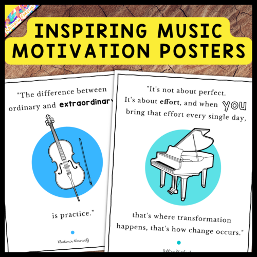 Motivational Music Practice Posters for Music Band Classroom Decor ...