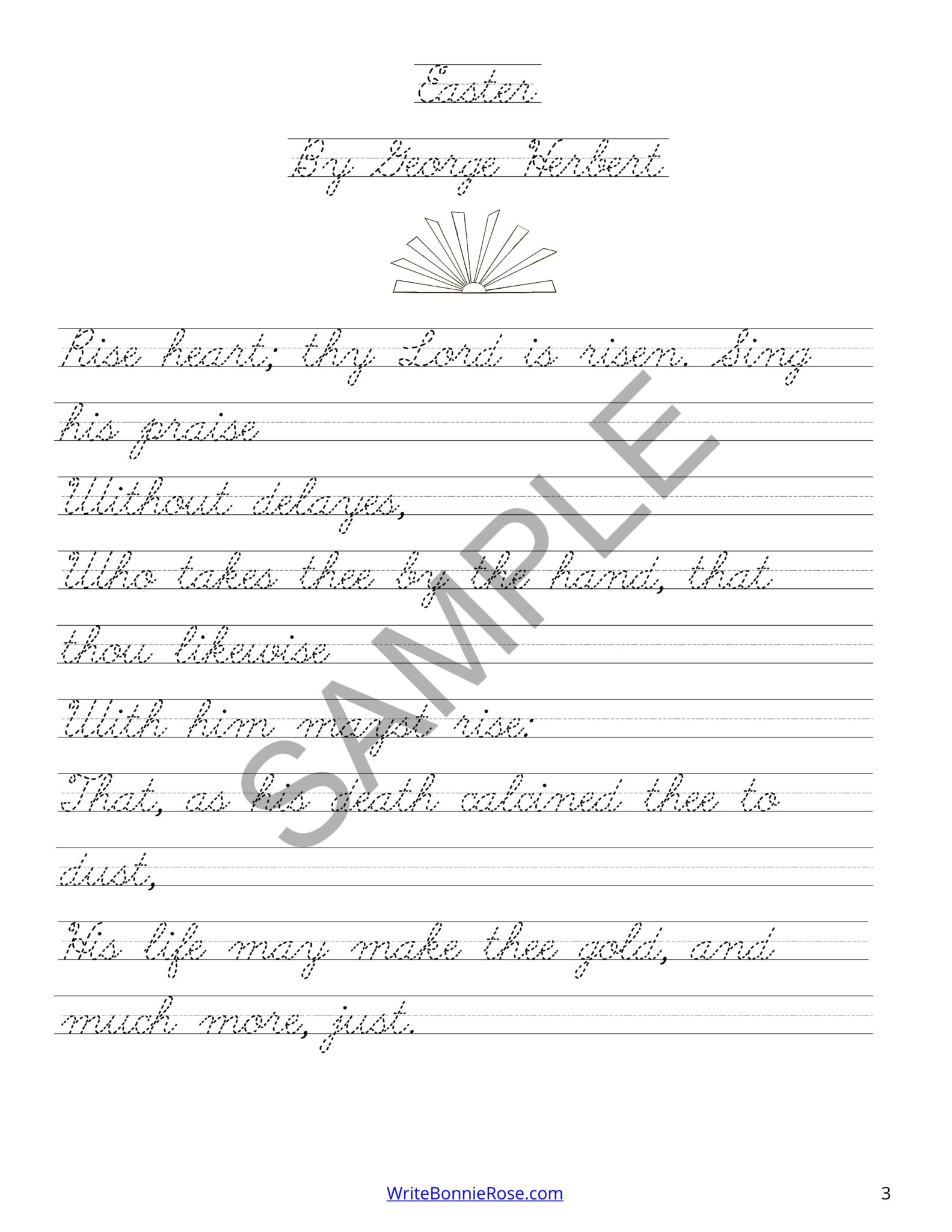 Easter Poetry Cursive Copywork | Made By Teachers