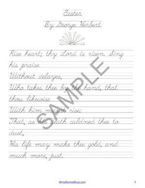 Easter Poetry Cursive Copywork | Made By Teachers