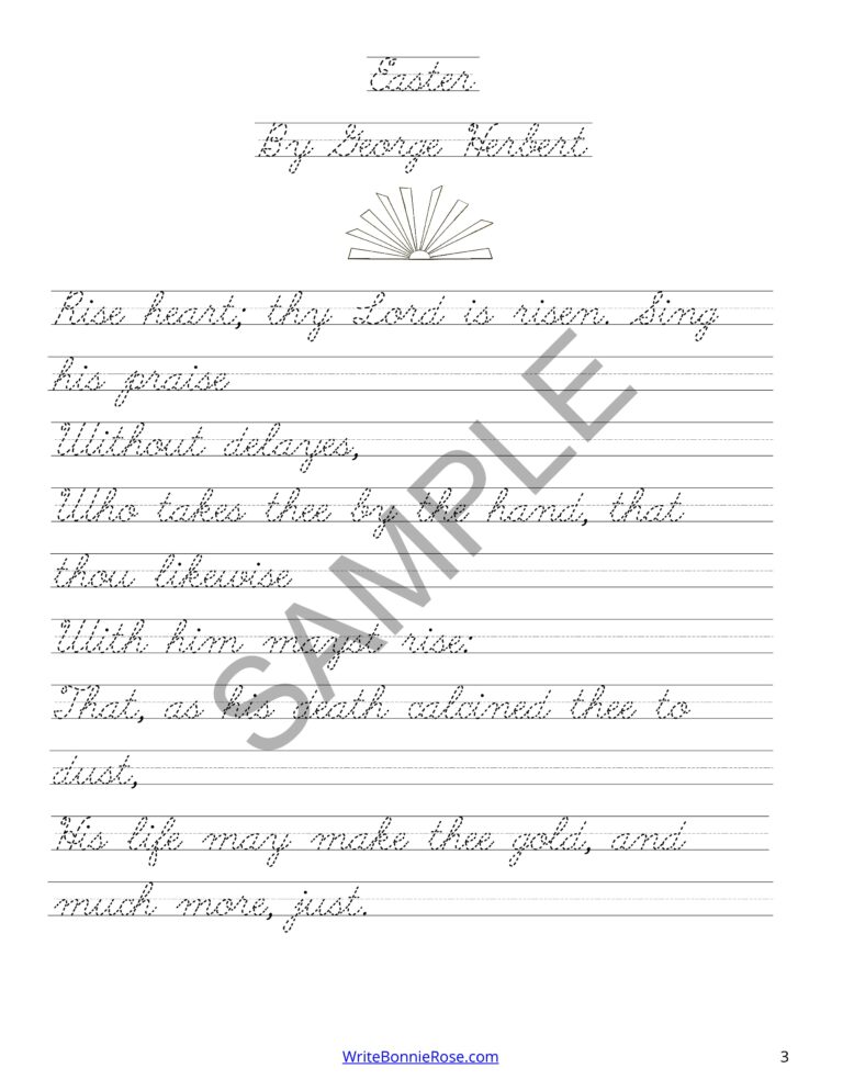 Easter Poetry Cursive Copywork | Made By Teachers