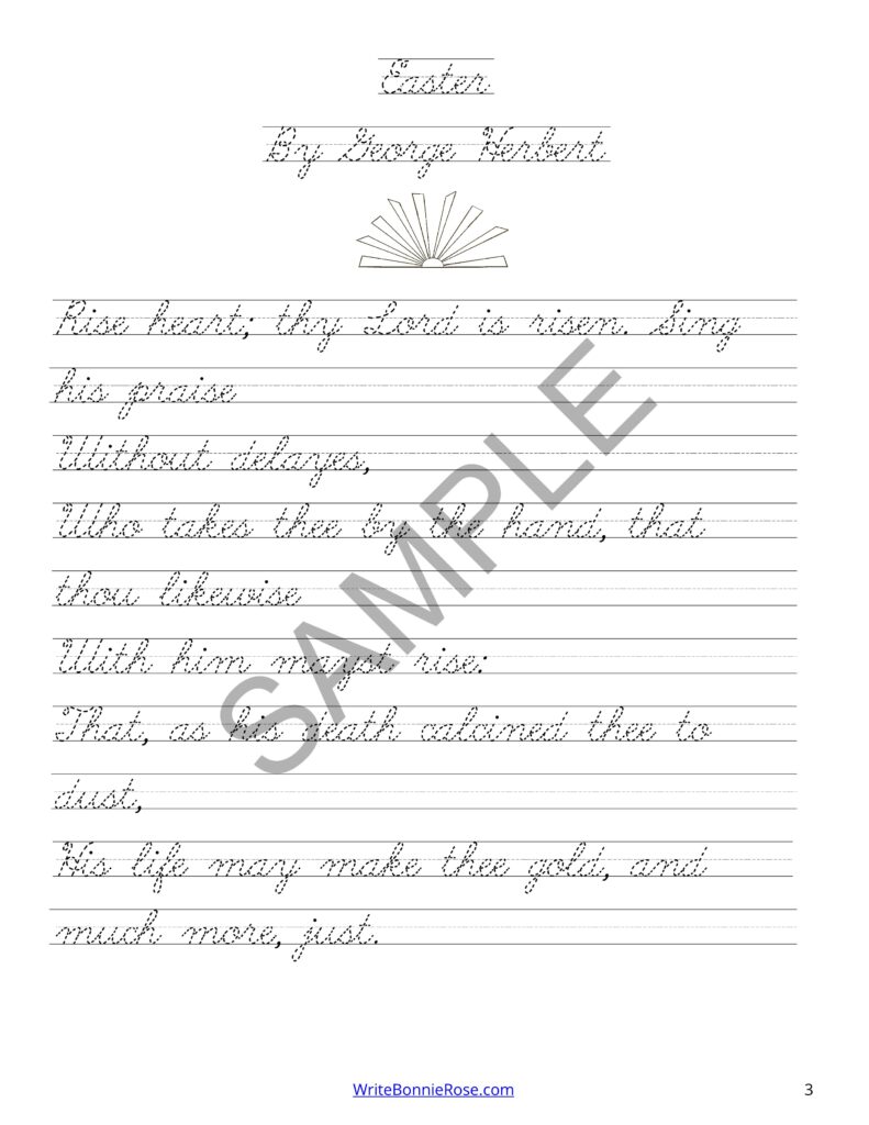 Easter Poetry Cursive Copywork | Made By Teachers