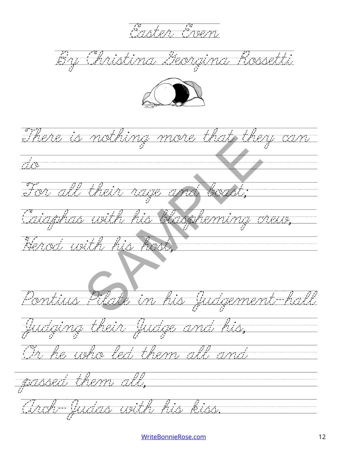 Easter Poetry Cursive Copywork | Made By Teachers