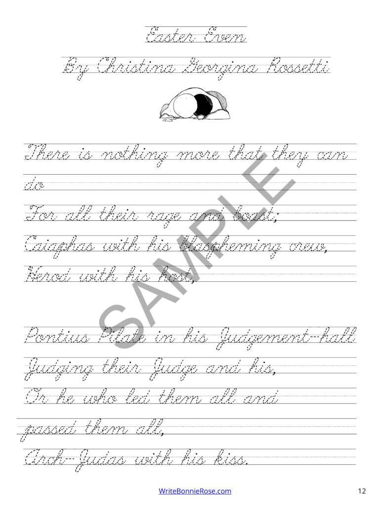 Easter Poetry Cursive Copywork | Made By Teachers