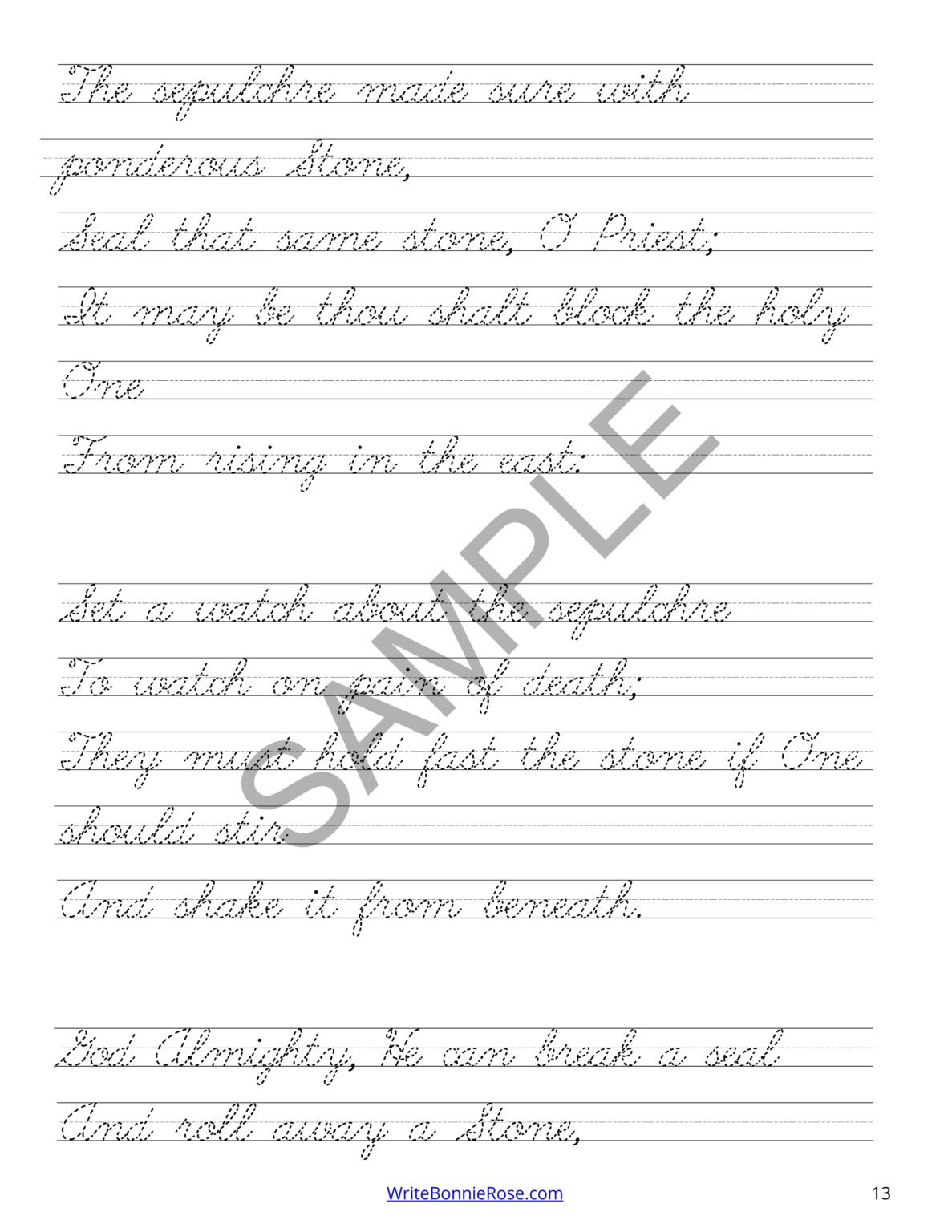 Easter Poetry Cursive Copywork | Made By Teachers