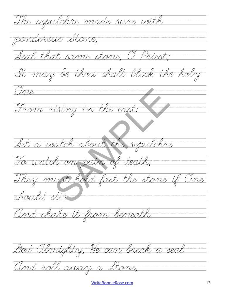 Easter Poetry Cursive Copywork | Made By Teachers