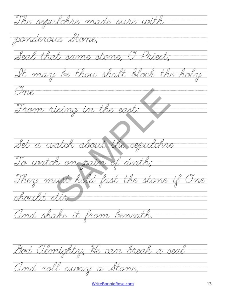 Easter Poetry Cursive Copywork | Made By Teachers