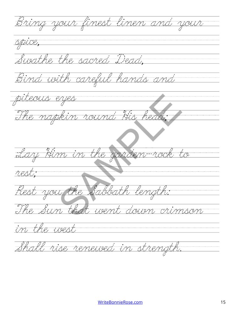 Easter Poetry Cursive Copywork | Made By Teachers