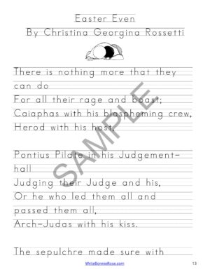 Easter Poetry Print Copywork | Made By Teachers