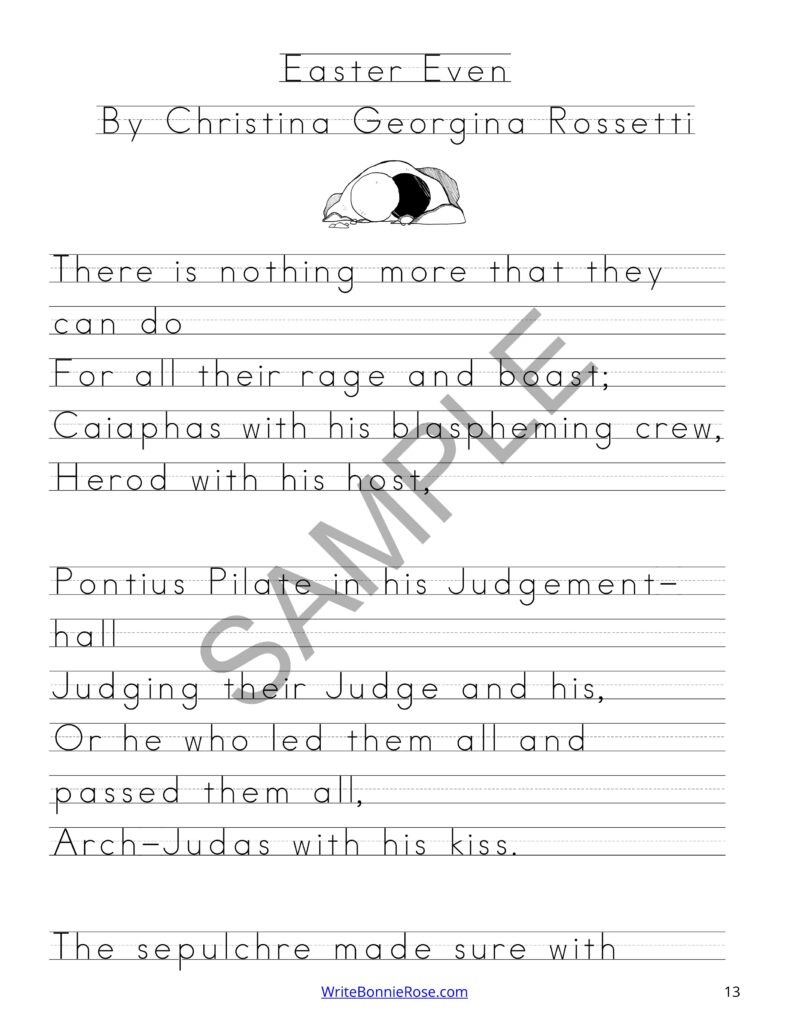 Easter Poetry Print Copywork | Made By Teachers