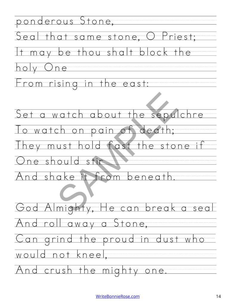 Easter Poetry Print Copywork | Made By Teachers