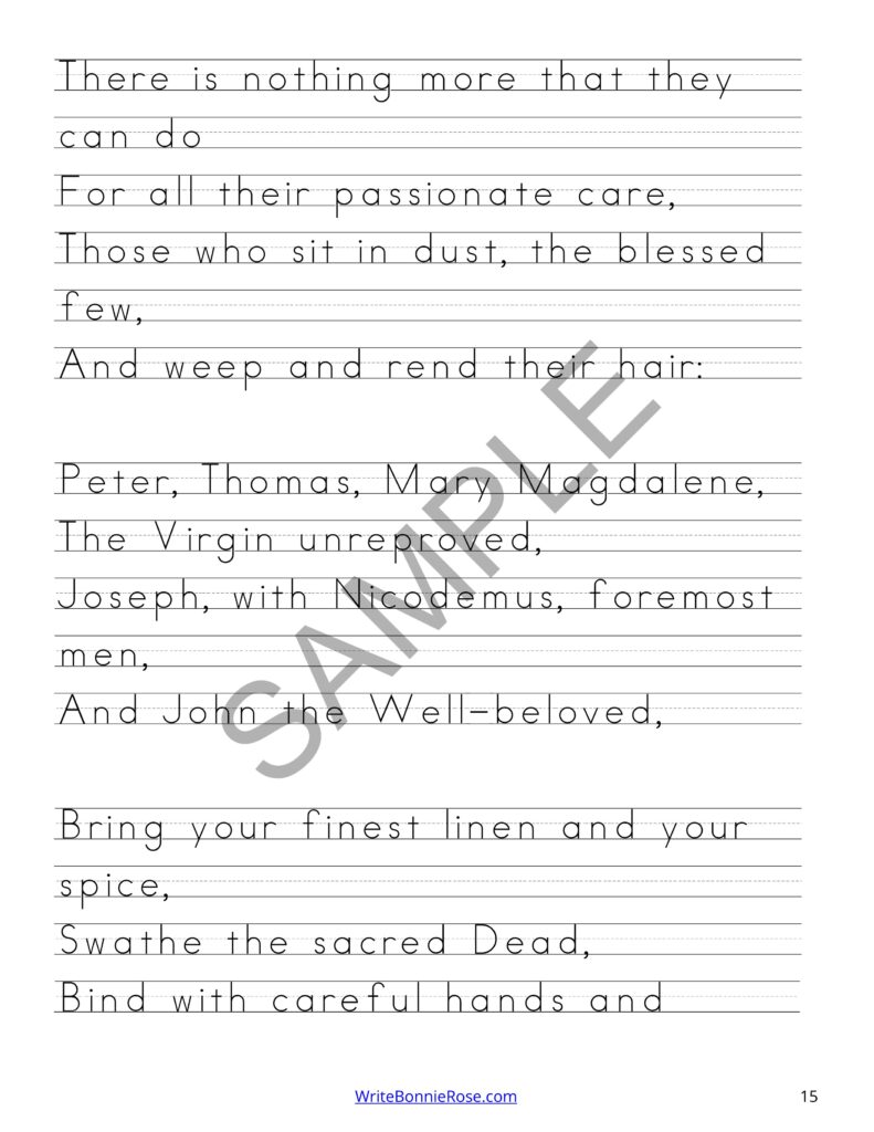 Easter Poetry Print Copywork | Made By Teachers