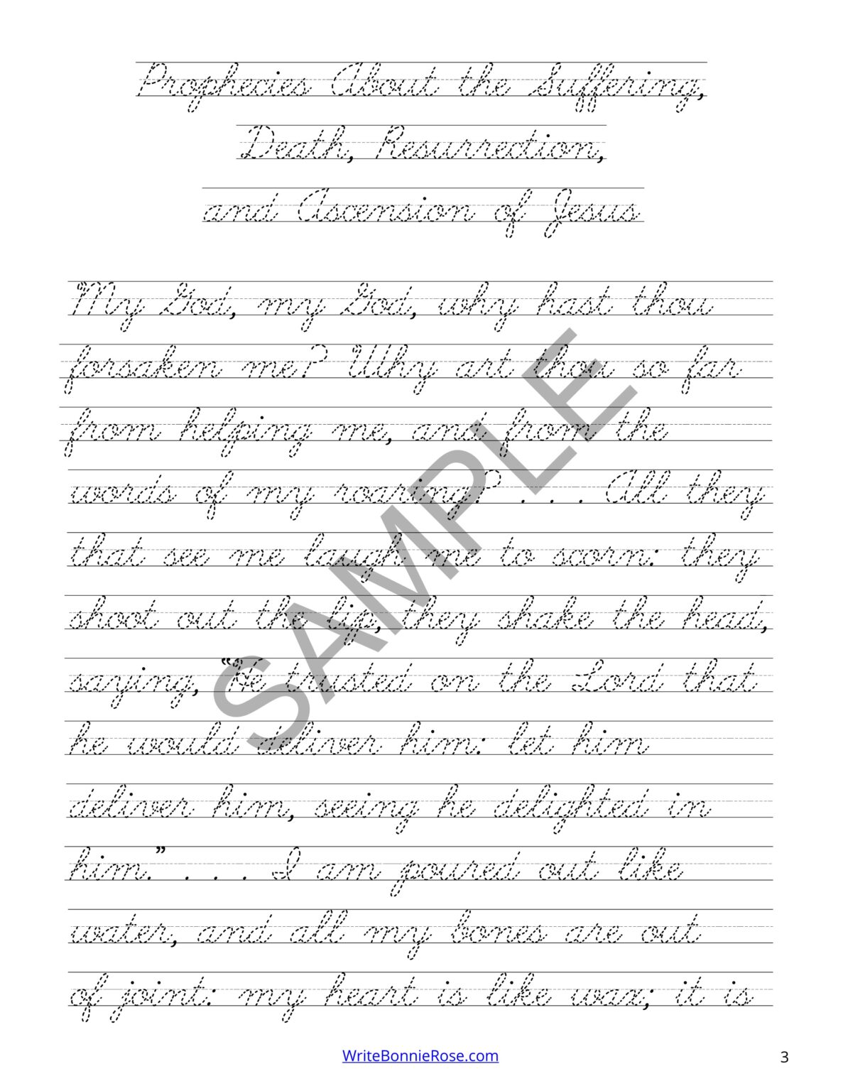Prophecies of Easter Cursive Copywork | Made By Teachers