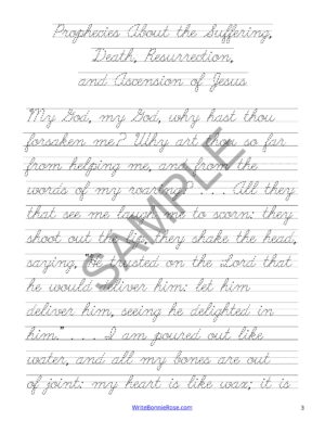 Prophecies of Easter Cursive Copywork | Made By Teachers