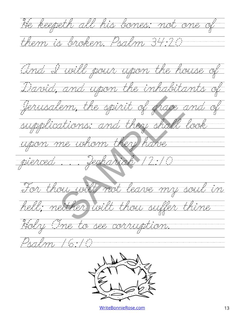 Prophecies of Easter Cursive Copywork | Made By Teachers
