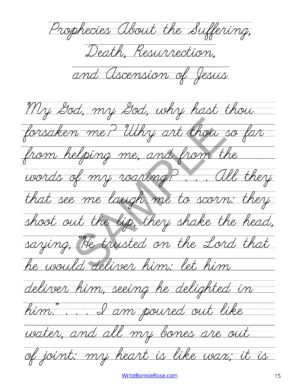 Prophecies of Easter Cursive Copywork | Made By Teachers