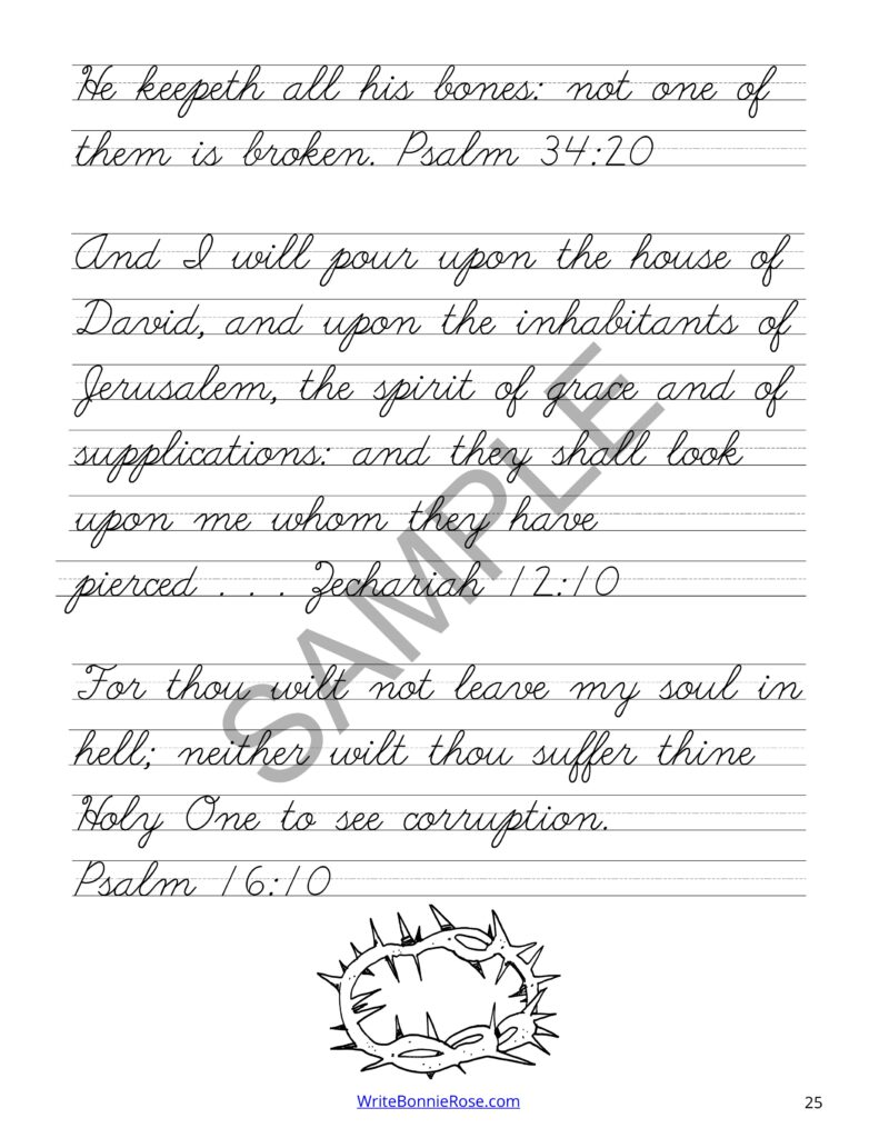 Prophecies of Easter Cursive Copywork | Made By Teachers
