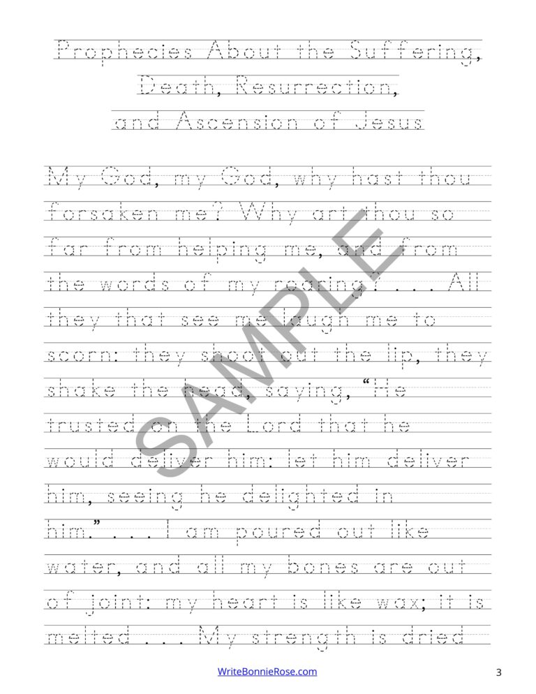 Prophecies of Easter Print Copywork | Made By Teachers