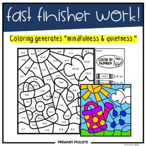 SPRING COLOR BY NUMBER CODE ADDITION SUMS 10-20 | Made By Teachers