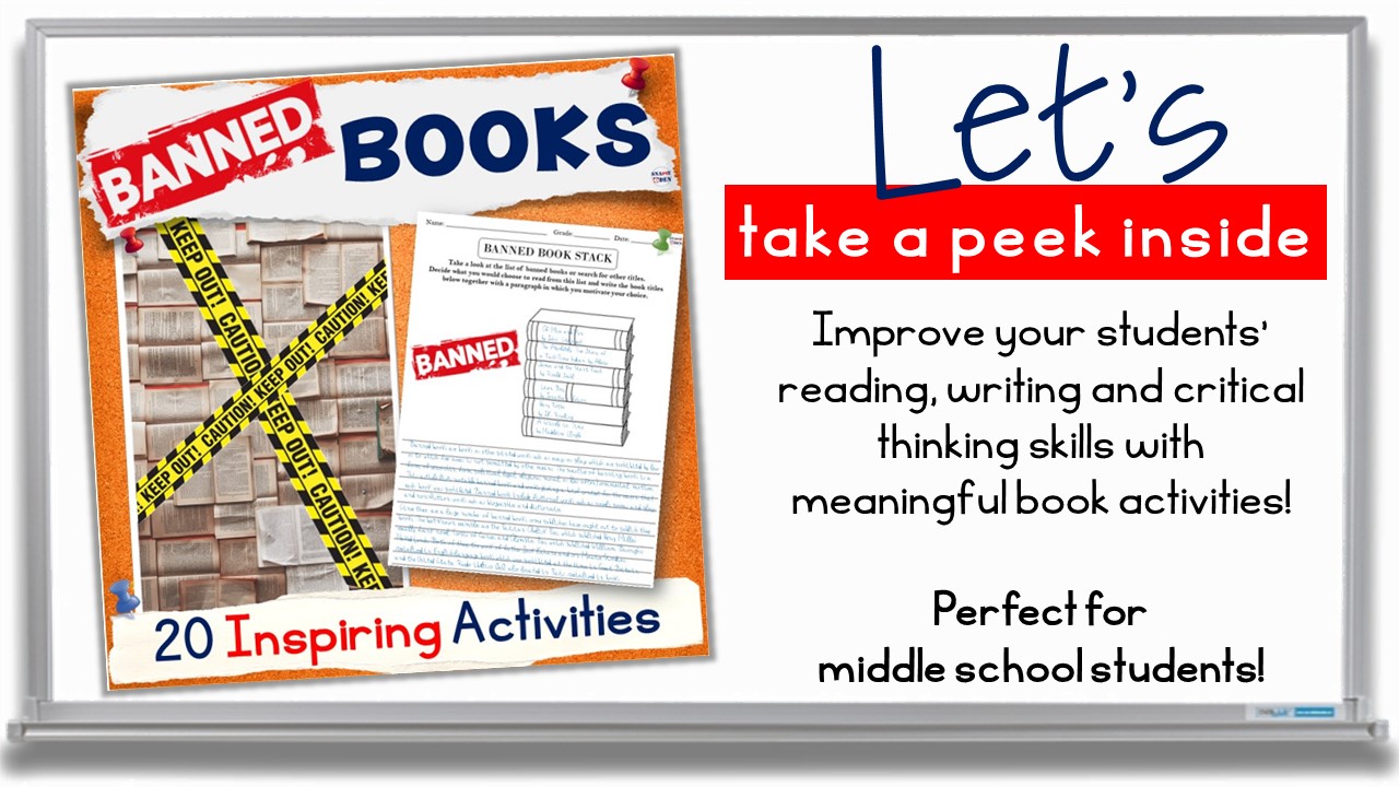 Banned Books Activities - Reading Project, Creative Worksheets | Made ...