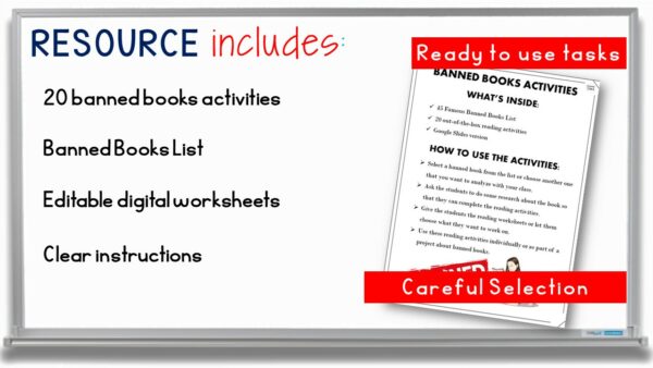 Banned Books Activities - Reading Project, Creative Worksheets | Made ...