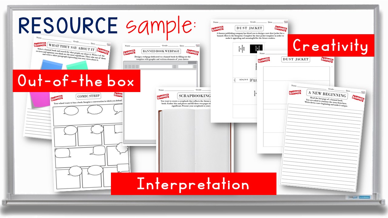 Banned Books Activities - Reading Project, Creative Worksheets | Made ...