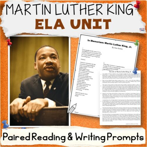 Martin Luther King Jr. Unit - Paired Reading Texts, Activities, Writing ...