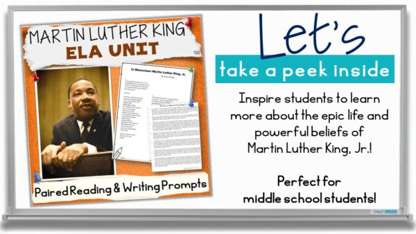 Martin Luther King Jr. Unit - Paired Reading Texts, Activities, Writing ...