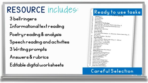 Martin Luther King Jr. Unit - Paired Reading Texts, Activities, Writing ...