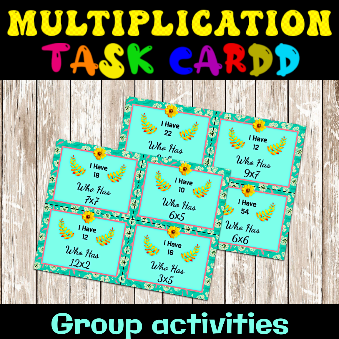 I Have, Who Has Multiplication Facts 1-12, Spring-Themed | Mental Math ...