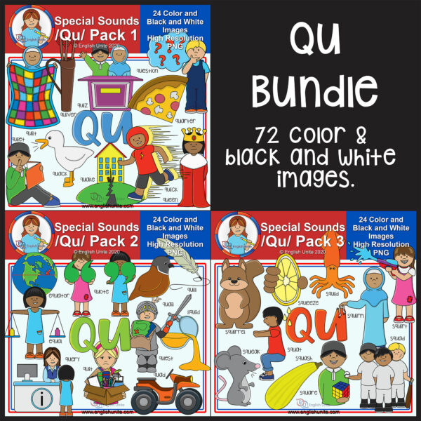 Clip Art - Special Sounds Qu Bundle | Made By Teachers