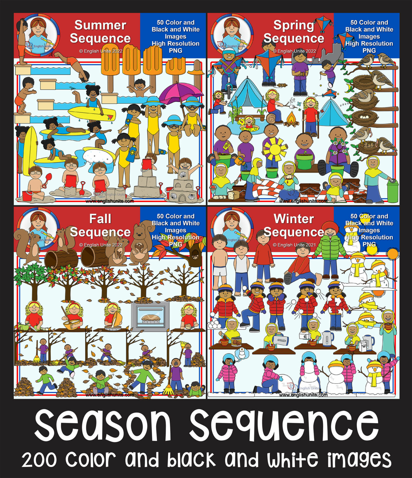 Clip Art - Season Sequence Bundle | Made By Teachers