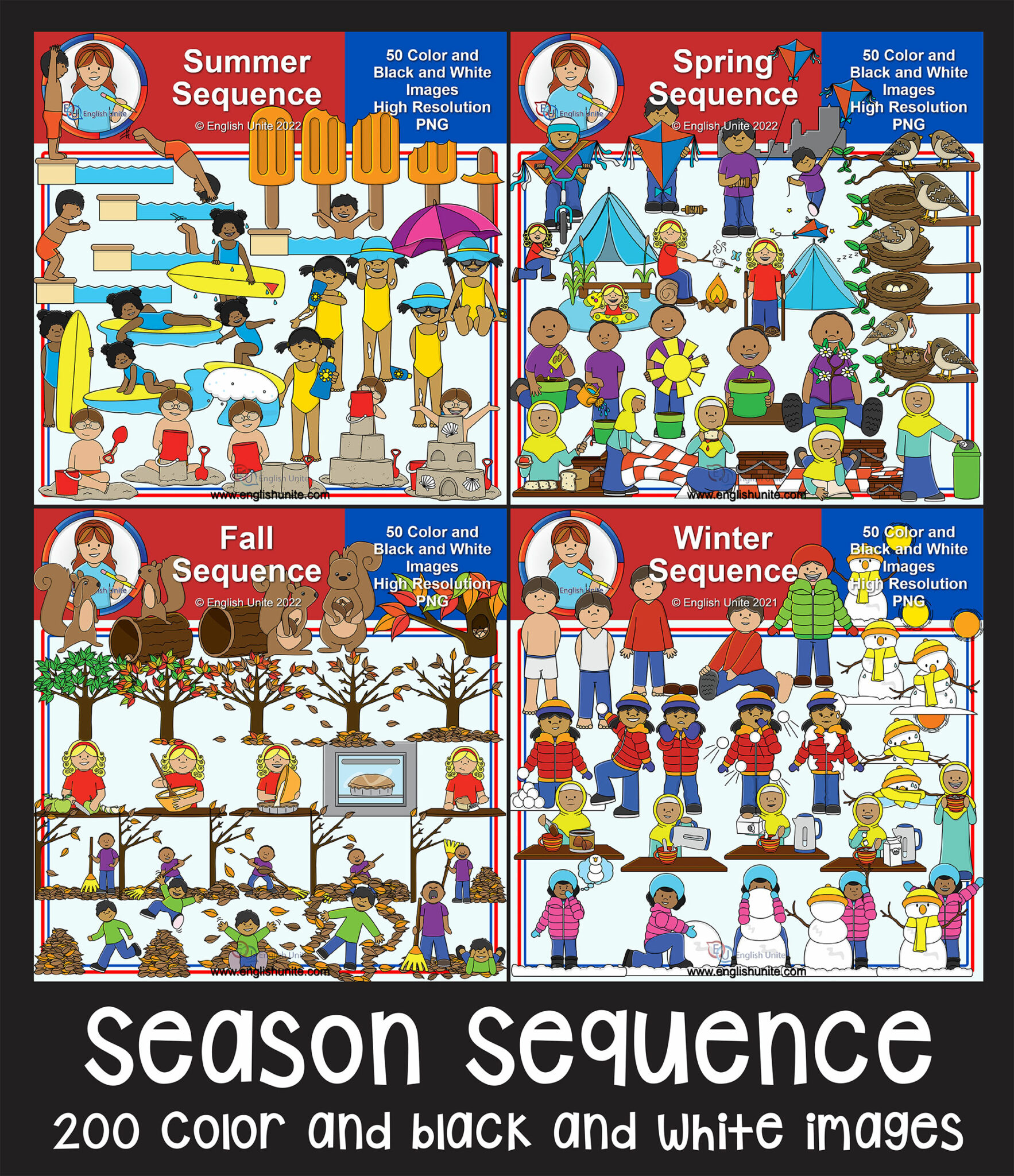 Clip Art - Season Sequence Bundle | Made By Teachers