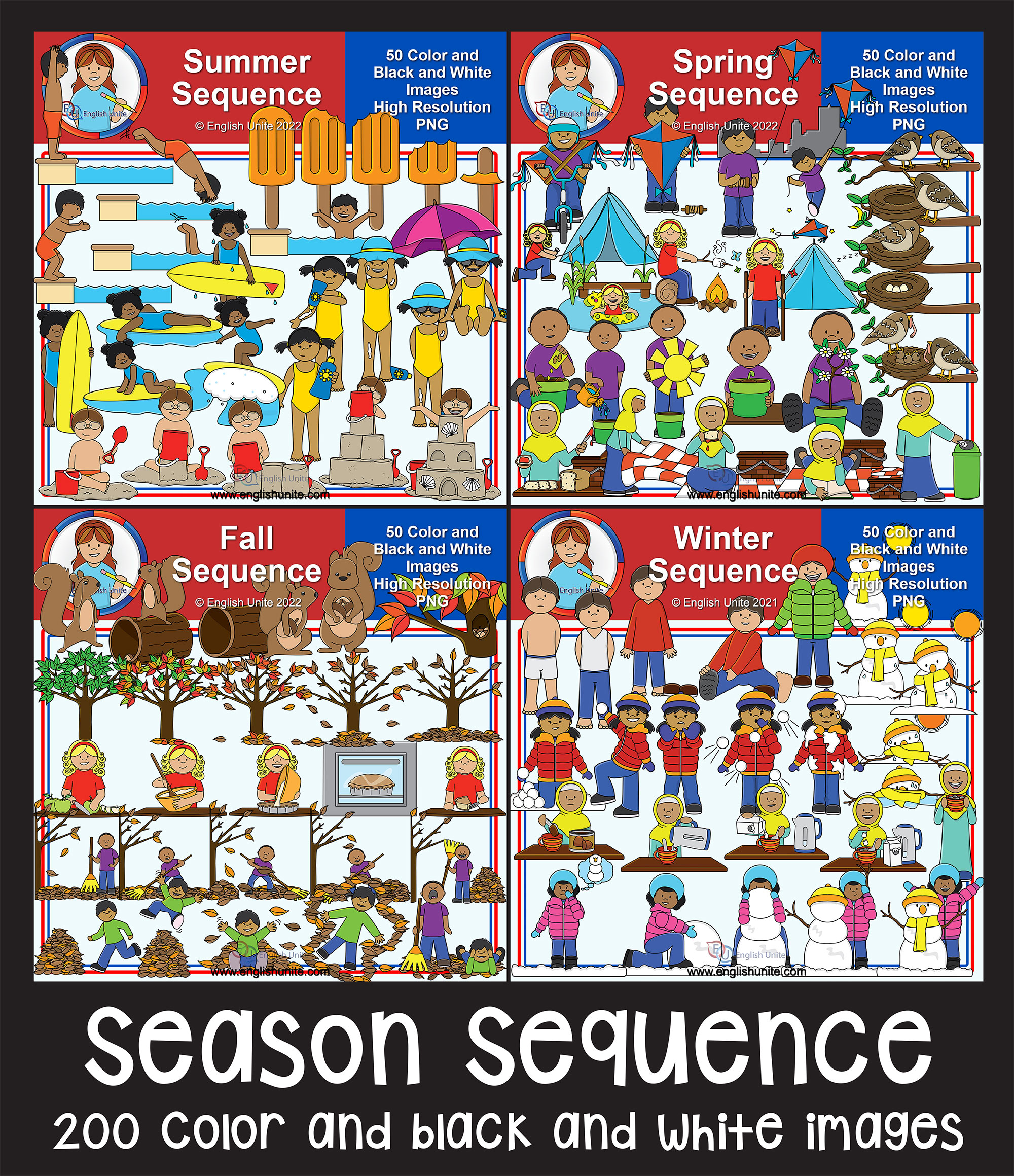 Clip Art - Season Sequence Bundle | Made By Teachers