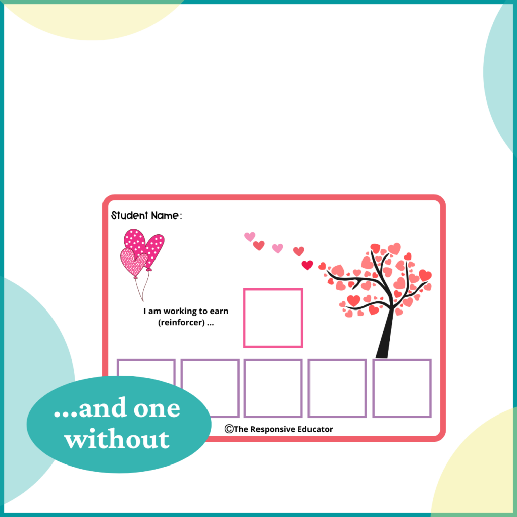 Hearts Token Board | Made By Teachers