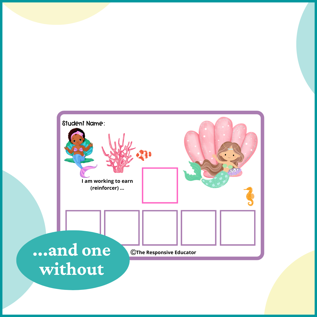 Mermaids Token Board | Made By Teachers