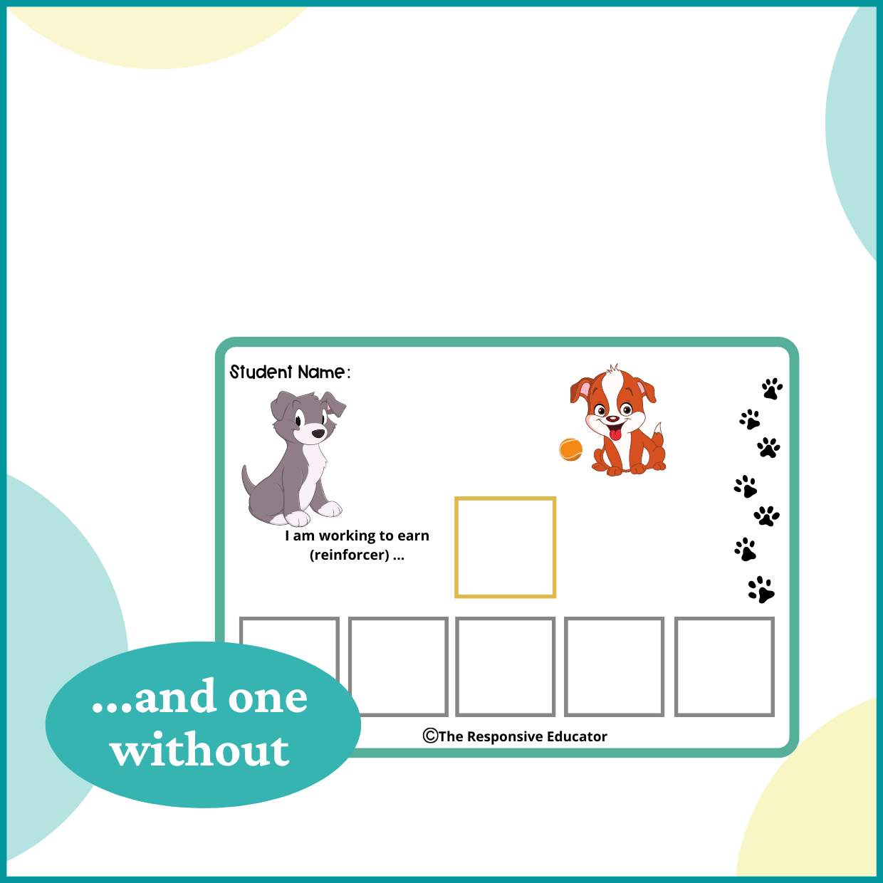 Puppies Token Board | Made By Teachers