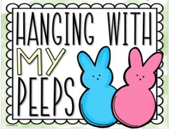 Easter Spring Peeps Door Display Bulletin Board Decoration EDITABLE ...