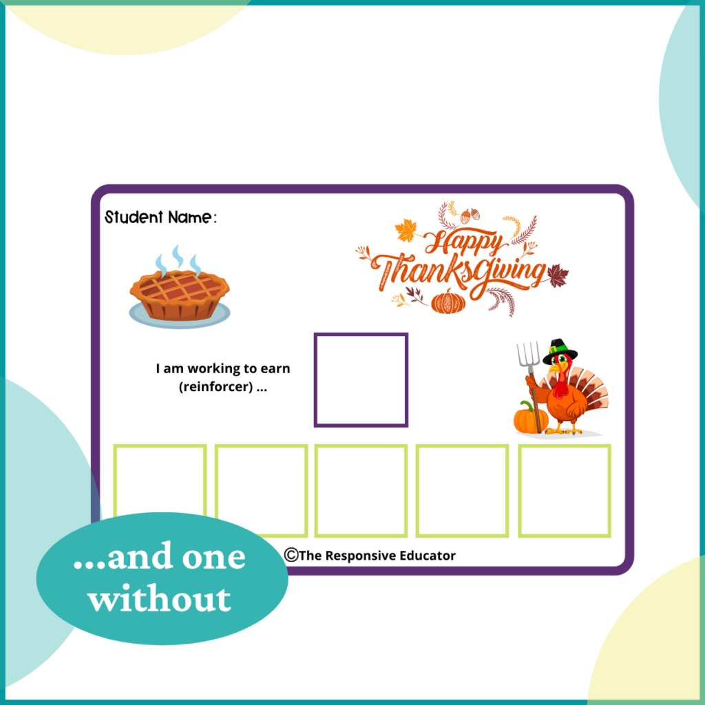 Thanksgiving Token Board | Made By Teachers