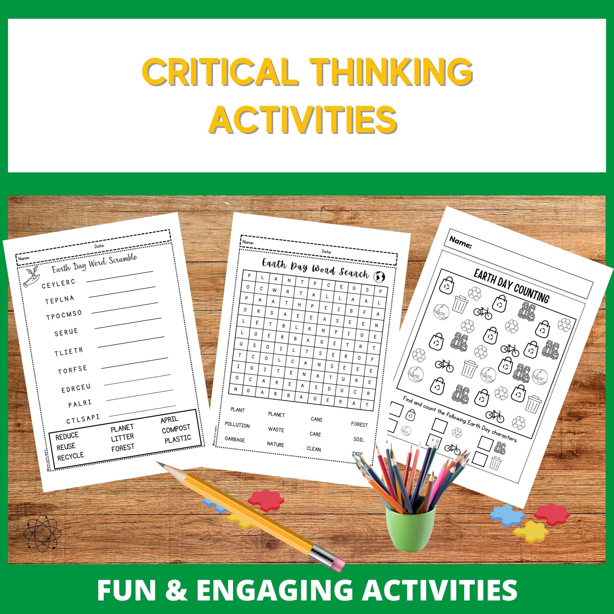 Earth Day Activities for First and Second Grades, Earth Day Math ...