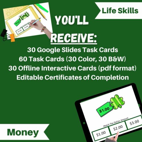 St. Patrick's Day Identify and Count Money Math Life Skills PLUS Task ...