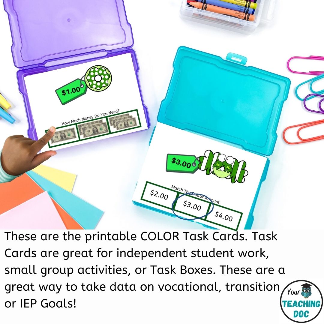 St. Patrick's Day Identify and Count Money Math Life Skills PLUS Task ...