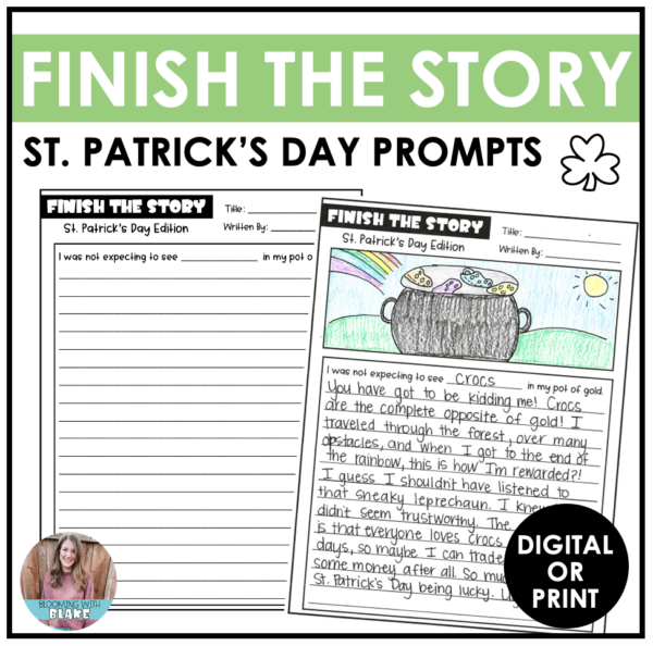 St. Patrick's Day Creative Writing Story Starter Prompts | Finish the ...