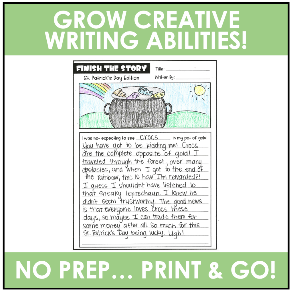 St. Patrick's Day Creative Writing Story Starter Prompts | Finish the ...