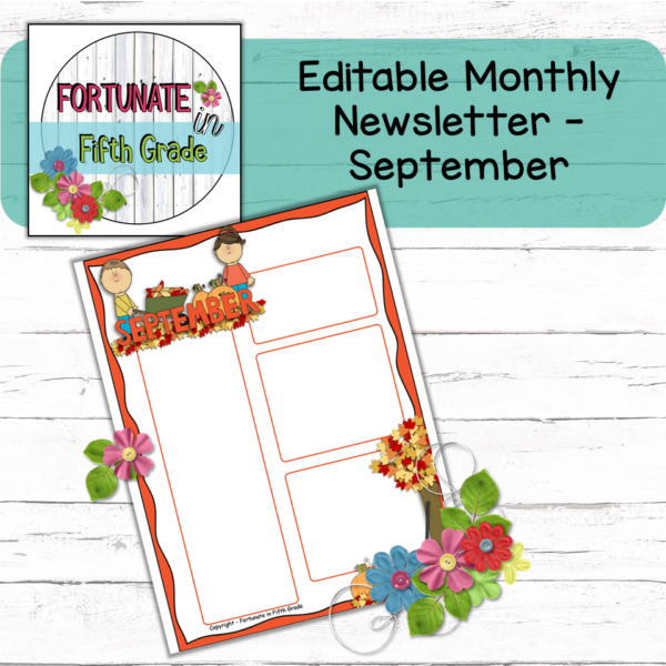 Editable Monthly Newsletter - September | Made By Teachers